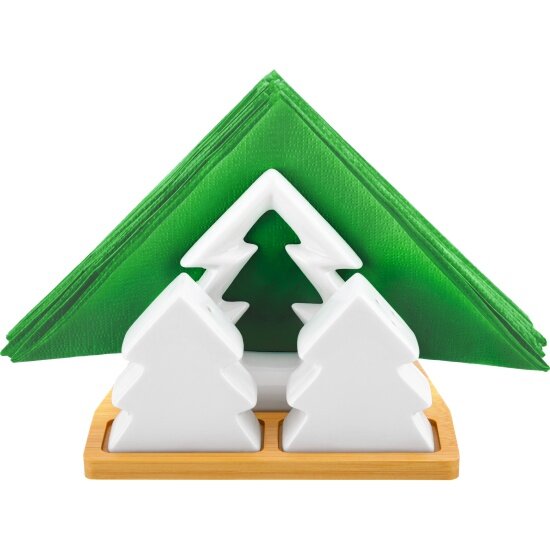 Набор Elan Gallery для специй "Елочки" 3 предмета, 15,5х11х11,5 см на деревянной подставке (950221)