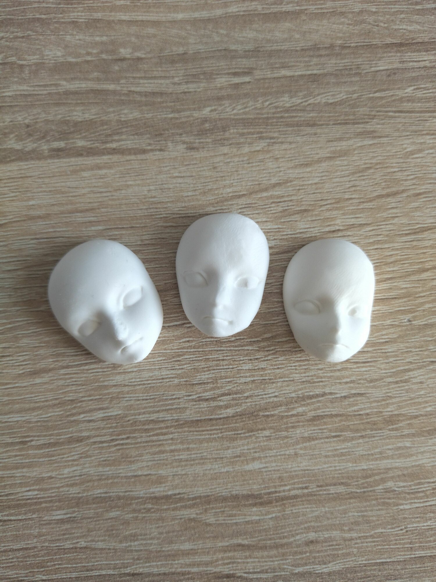 Набор лиц для ватной игрушки, личики кукол, девочка, 3 шт.