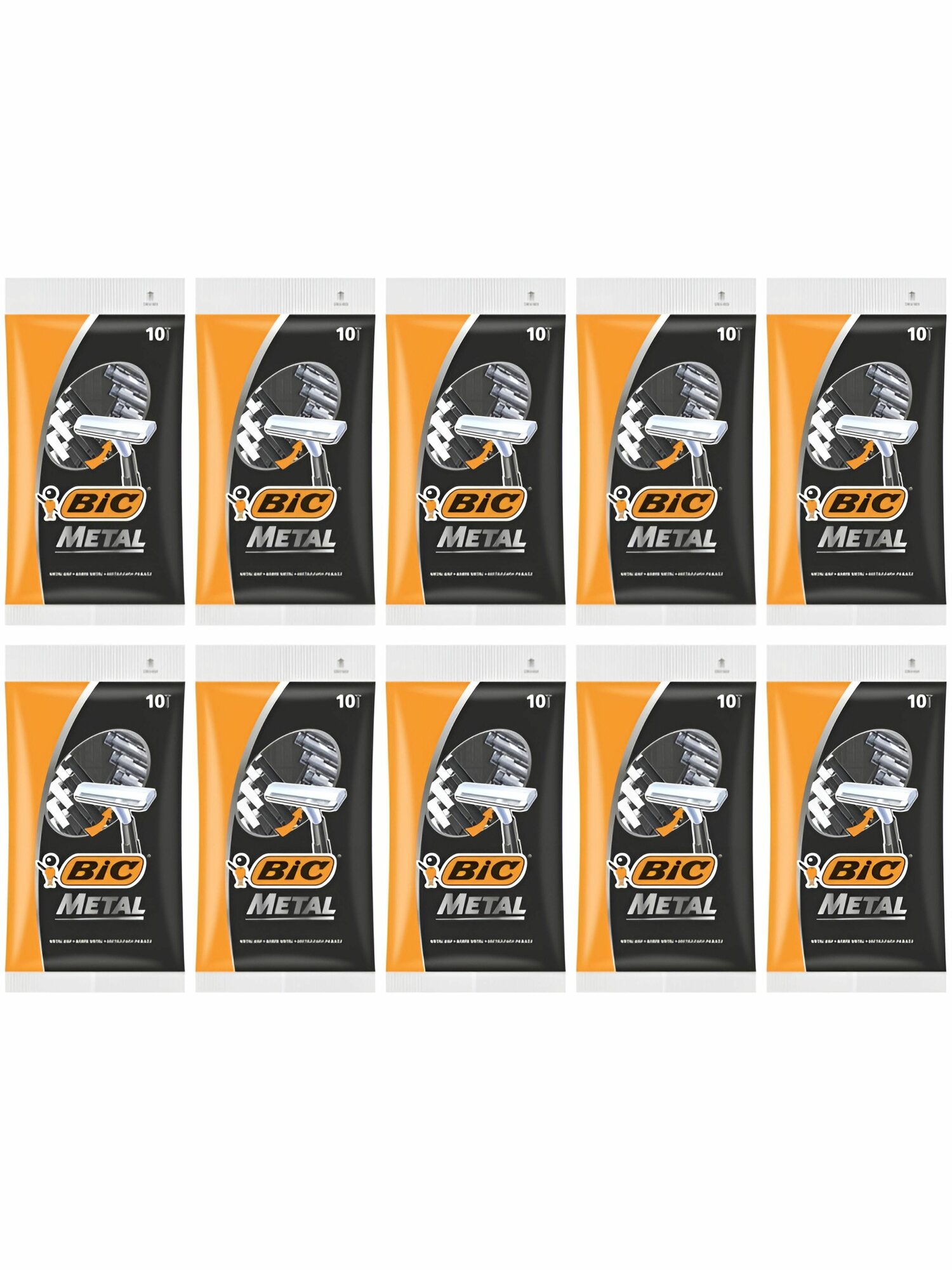 BIC Metal (10) 10 пачек одноразовые станки