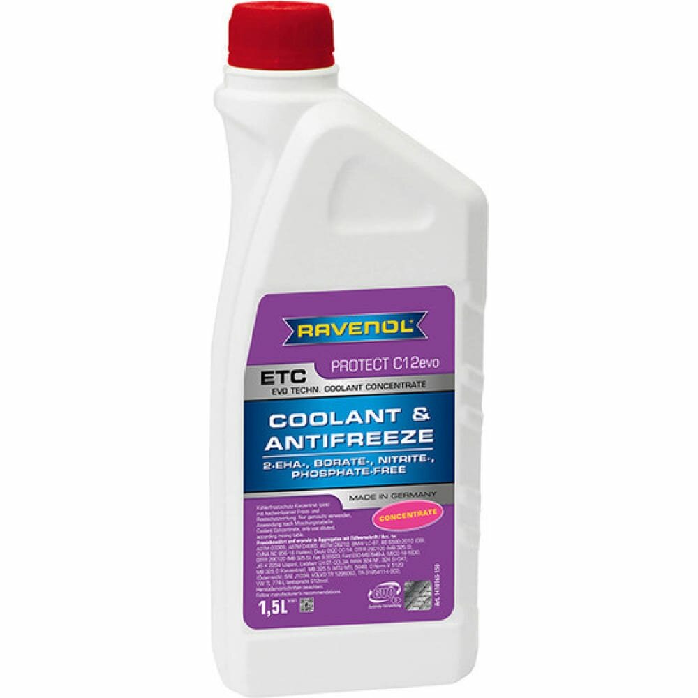 Антифриз розовый Concentrate 1.5л ETC Protect C12evo RAVENOL Ravenol арт. 1410165150-01-999