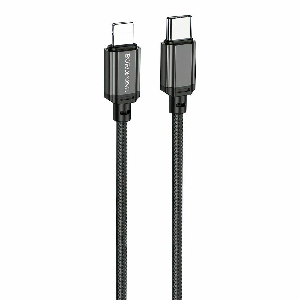 USB-C кабель BOROFONE BX87 Sharp Lightning 8-pin, 20W, 1м, PVC (черный)