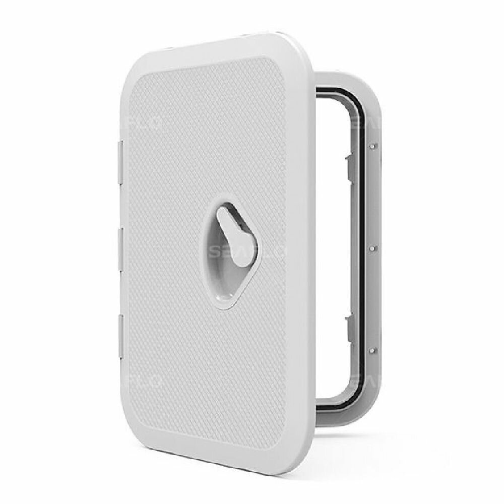 Палубный смотровой люк SeaFlo 270 х 375 мм для лодки / катера / яхты, пластиковый, инспекционный с к