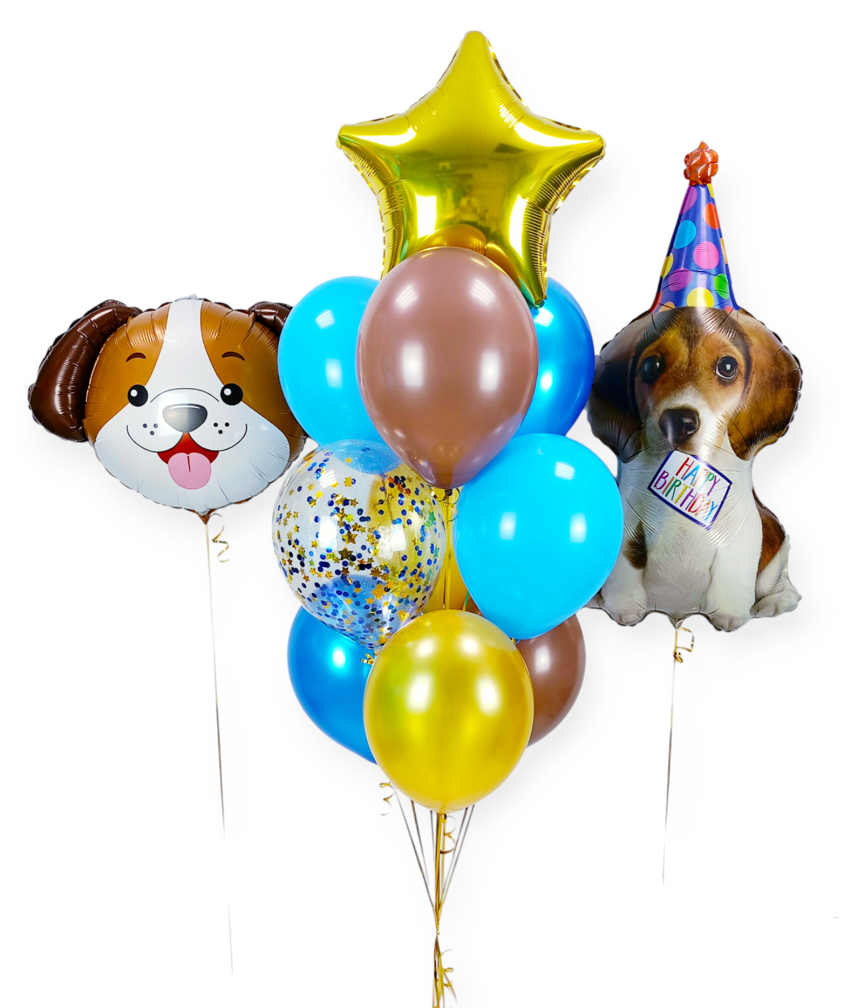 Композиция из шаров "Щенок в День рождения"