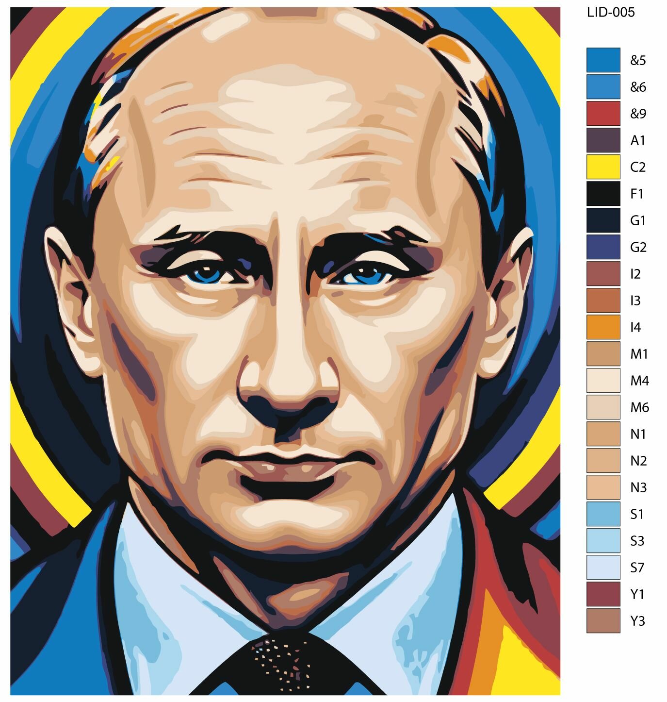Картина по номерам,"Живопись по номерам", 60 x 75, LID-005, Путин, президент