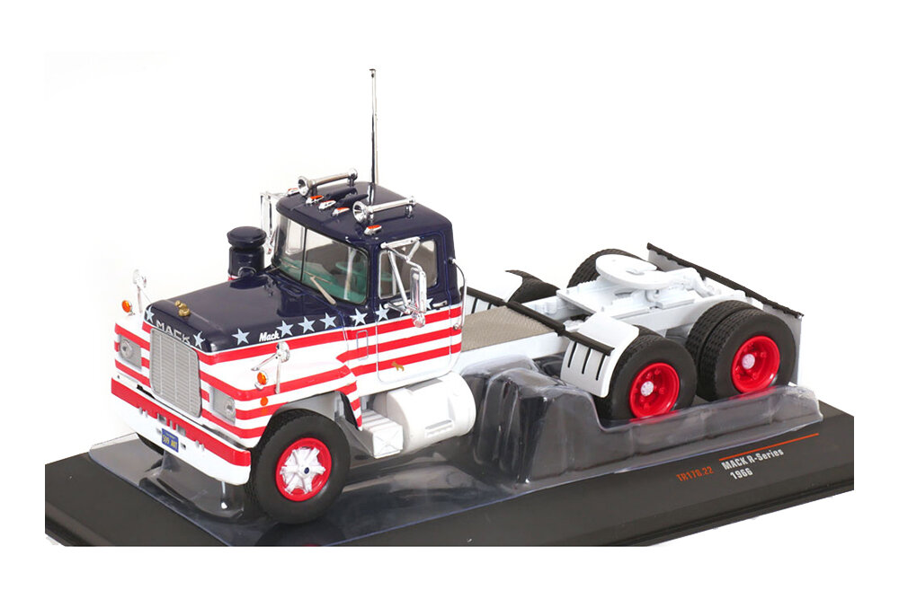 Модель коллекционная IXO Mack r-series "stars and stripes" 1966 blue/red/white