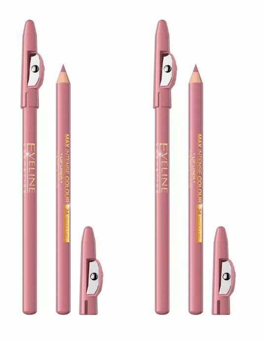 Eveline Cosmetics Карандаш для губ 24-Sweet lips, Max intense Colour, контурный, 2 уп