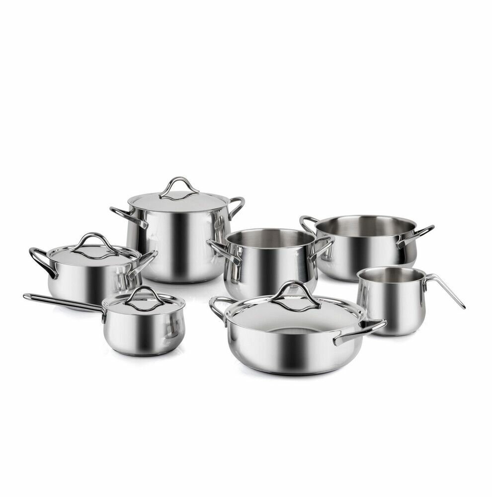 Набор посуды из 11 предметов Barazzoni Sapore Italiano, нержавеющая сталь 18/10, серебристый