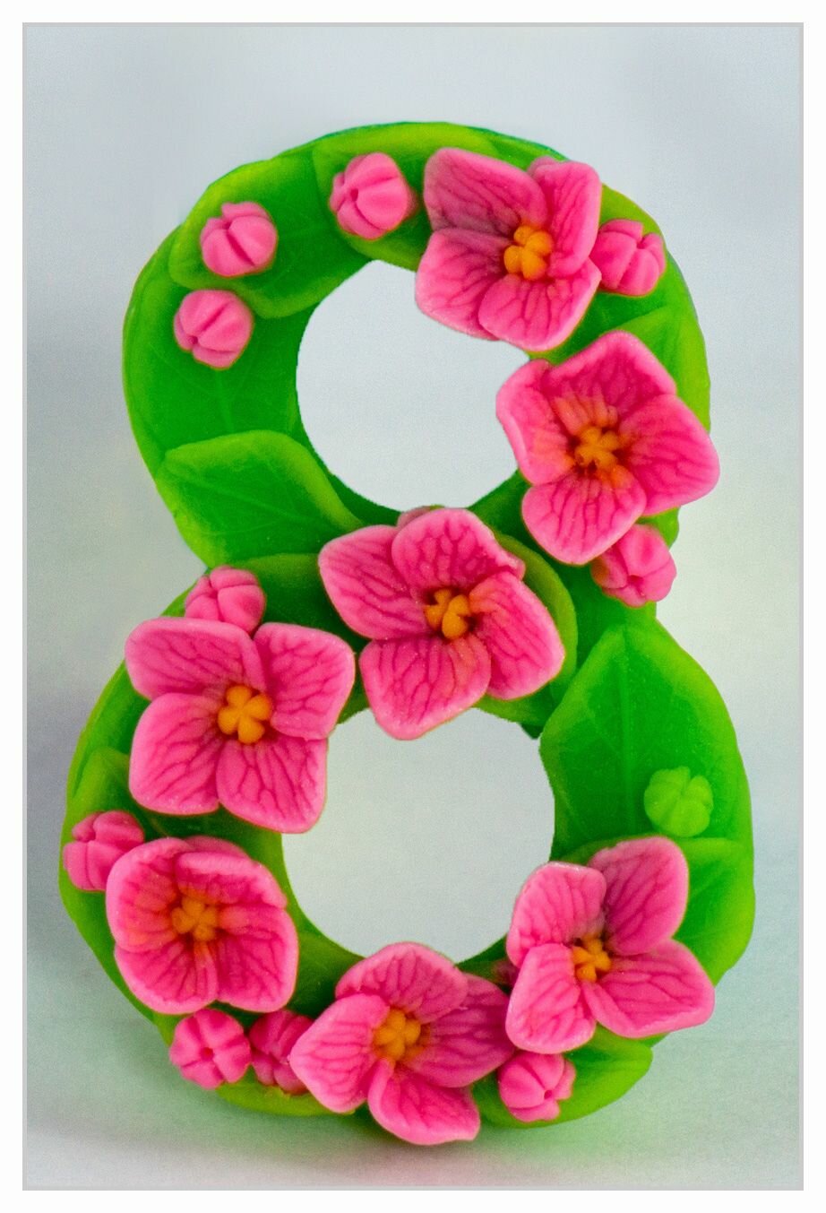 Силиконовая форма для мыла Восьмое Марта №5 для свечей, гипса 1шт 7,5 х 5 х 2,5 см