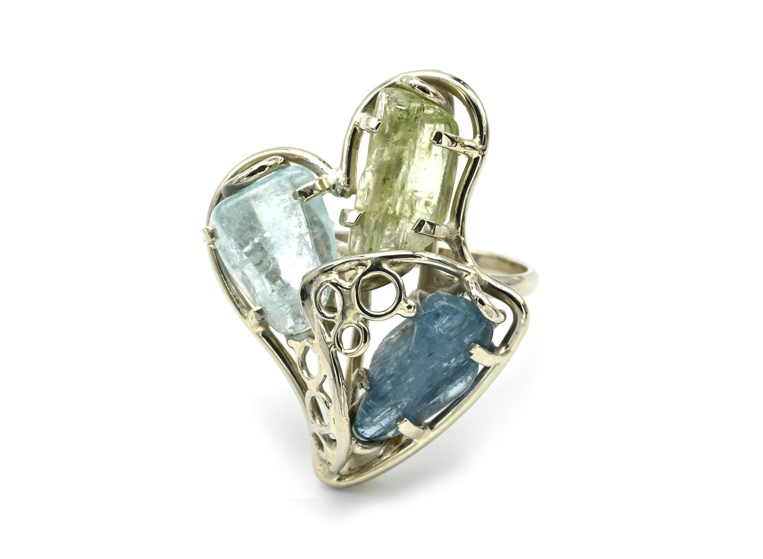 Кольцо, аквамарин