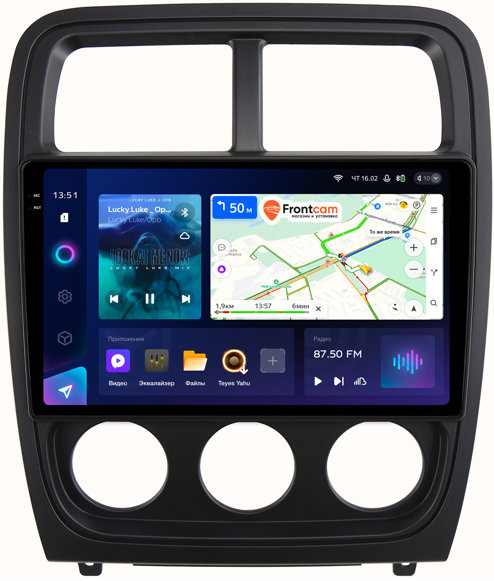 Штатная магнитола Teyes CC3 2K 4/32 9.5" RM-9-1115 Dodge Caliber 2009-2013 Android 10 (4G-SIM, DSP, QLed)