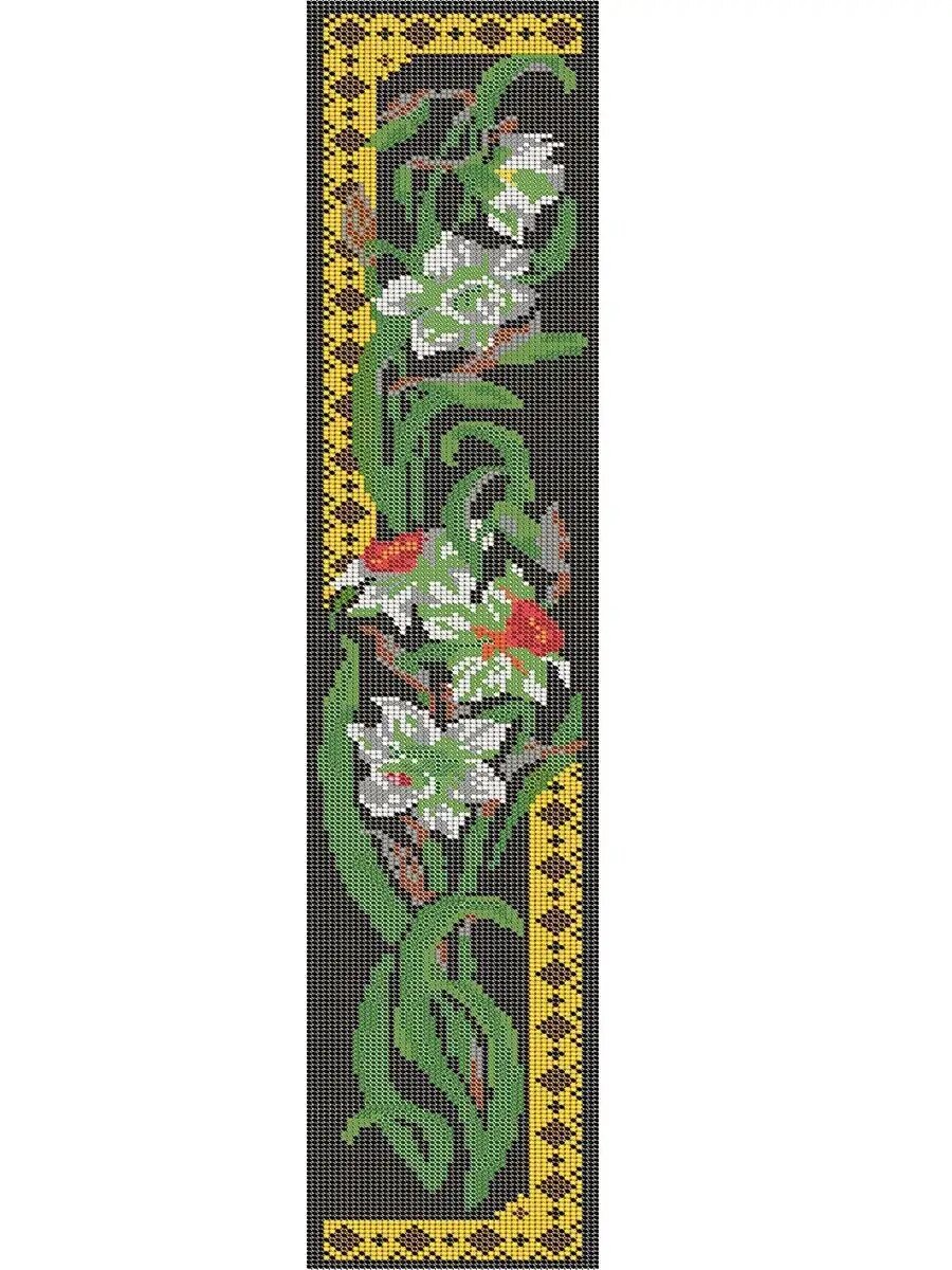 Набор для вышивания бисером 10*60 см