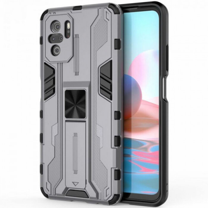 Galvatron Противоударный чехол-подставка для Xiaomi Redmi Note 10 / 10s / Poco M5s с защитой камеры