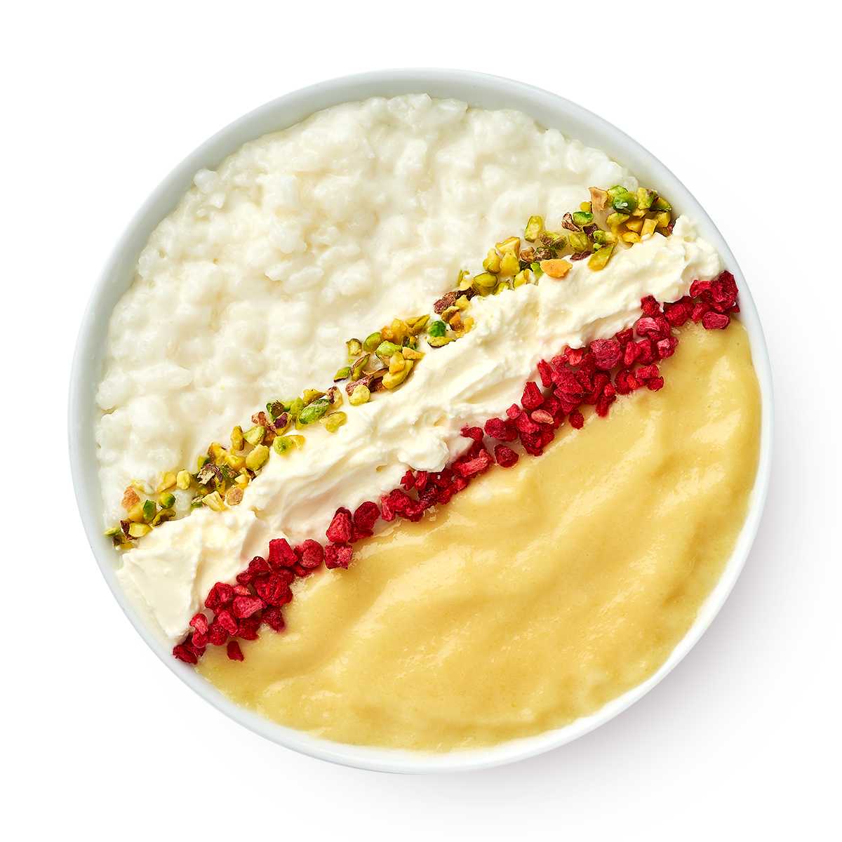 Каша рисовая с персиковой сгущёнкой и пломбирным кремом Eggsellent x Лавка