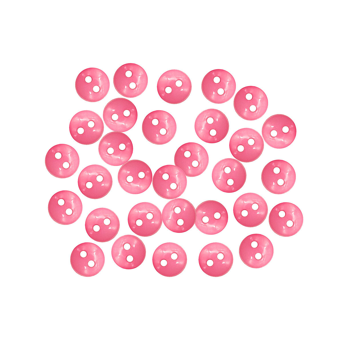 27377 Пуговицы 'Мини' на 2 прокола, 6мм, уп.50шт. +/- 2 шт. пластик, цв. розовый
