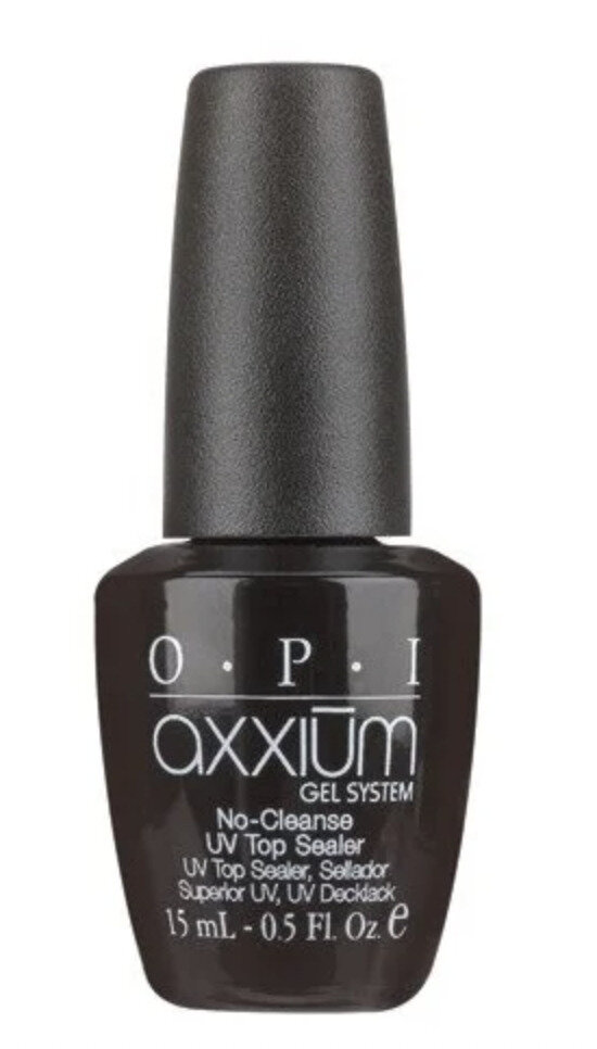 OPI Axxium No-Cleance UV Top Верхнее покрытие для наращивания ногтей без липкого слоя 15 мл