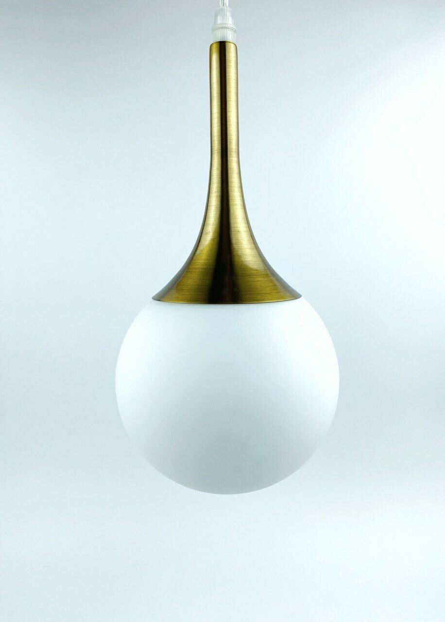 Светильник подвесной стеклянный круглый плафон LED G9 5Вт Whitley RH D15 см Подвесной светильник Лофт Blesslight