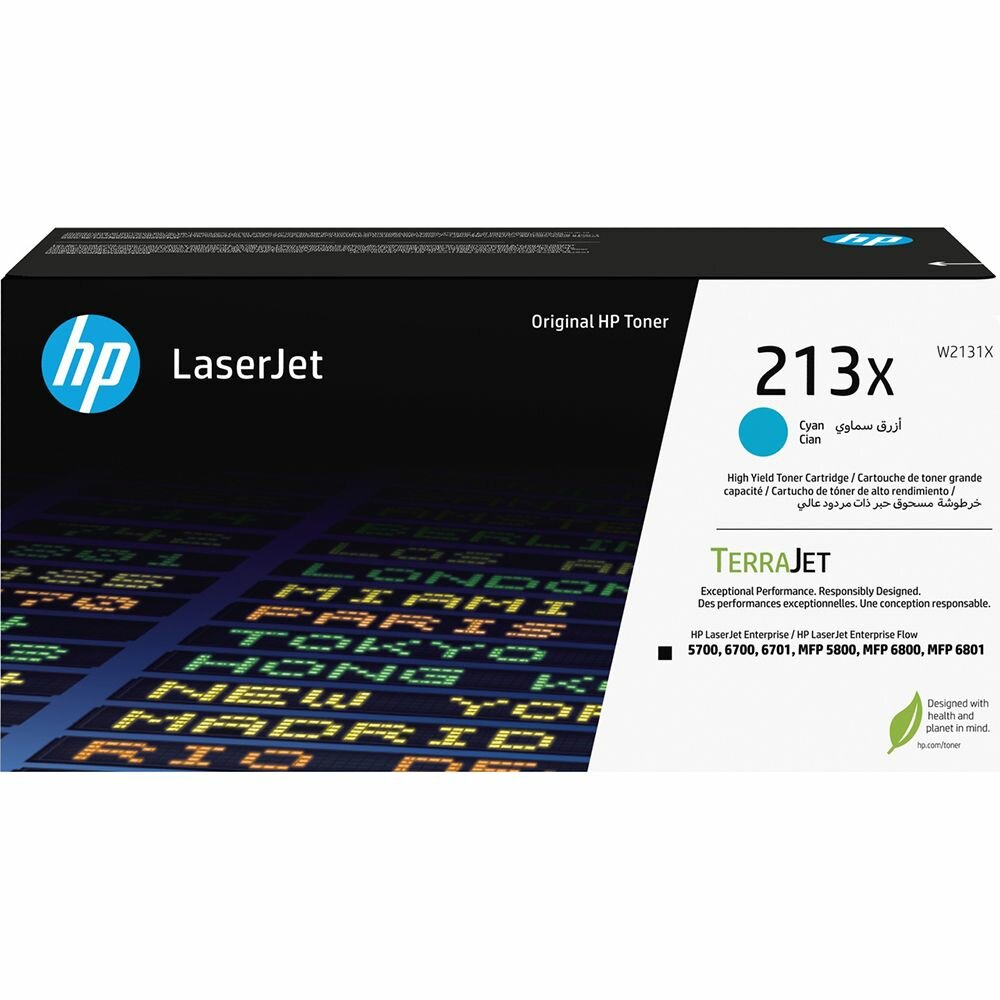 Картридж для лазерного принтера HP 213X Cyan (W2131X)