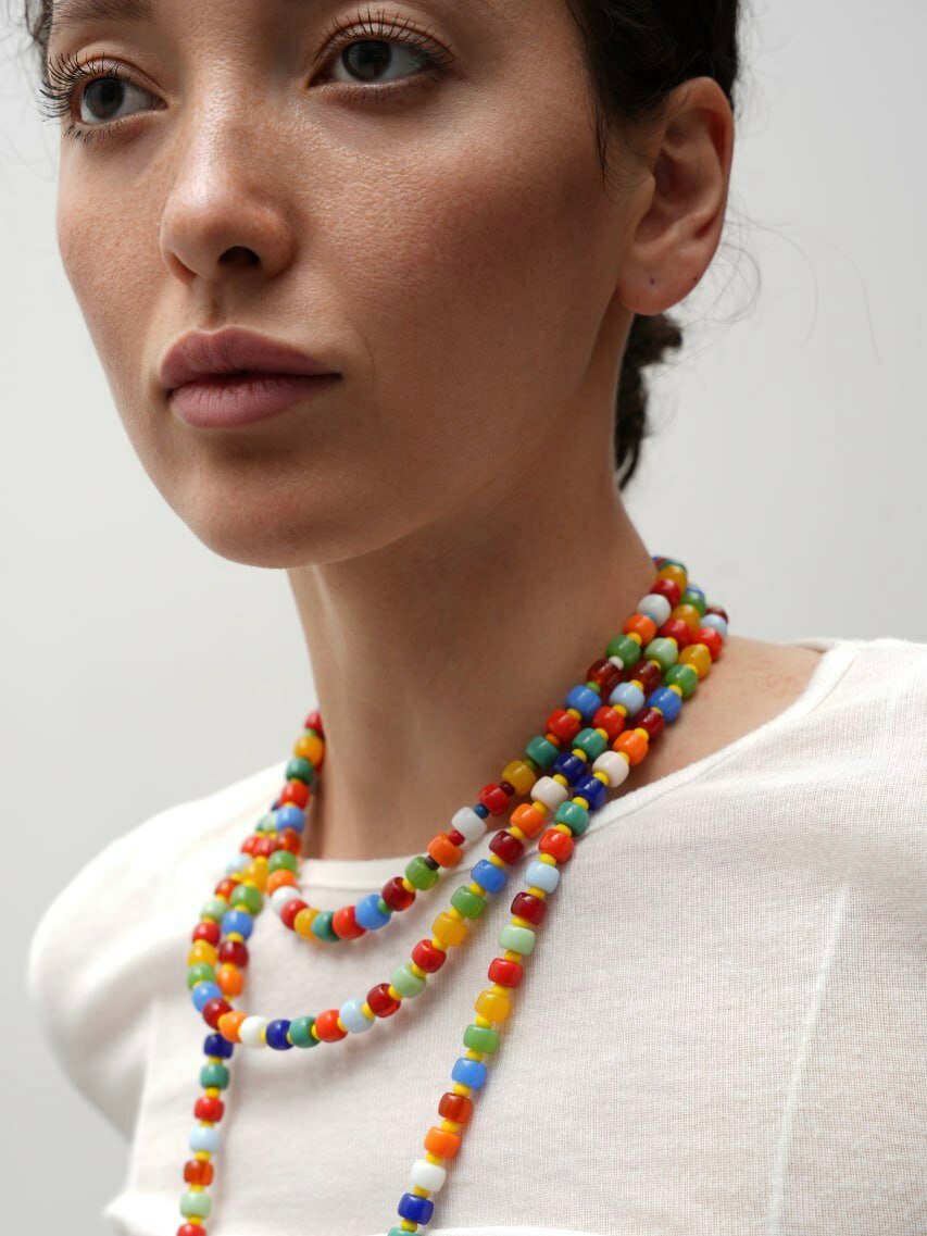 Бусы Daily Daisy, минеральное стекло