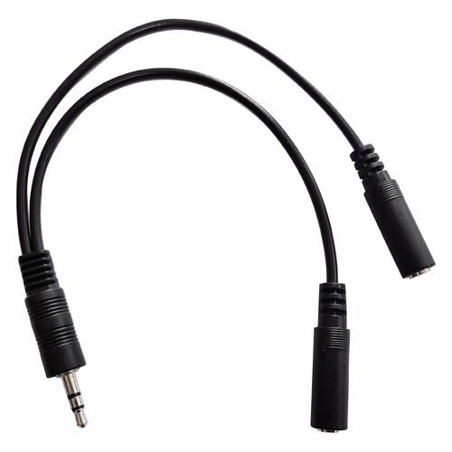 Адаптер аудио Buro BU-2XJACK-JACK, 2xJack 3.5 (f) - Jack 3.5 (m), 0.2м, черный