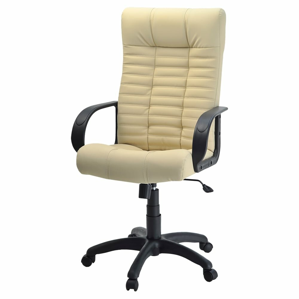 Кресло Фабрикант Атлант PL-1 Кожа иск. DO №122 кремовый ТГ PL 680 PL-1 ролик ст. 4610018461623, 70 мм