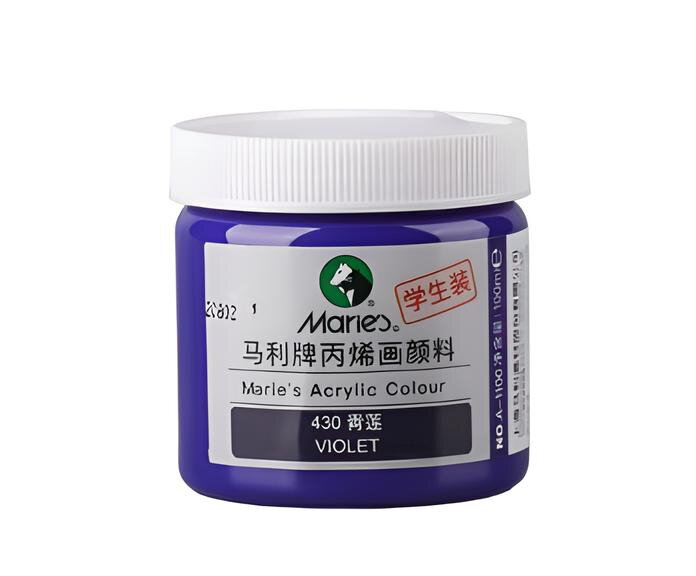Краска акриловая 100 мл. Фиолетовая DB-1091 в баночке №430 Maries