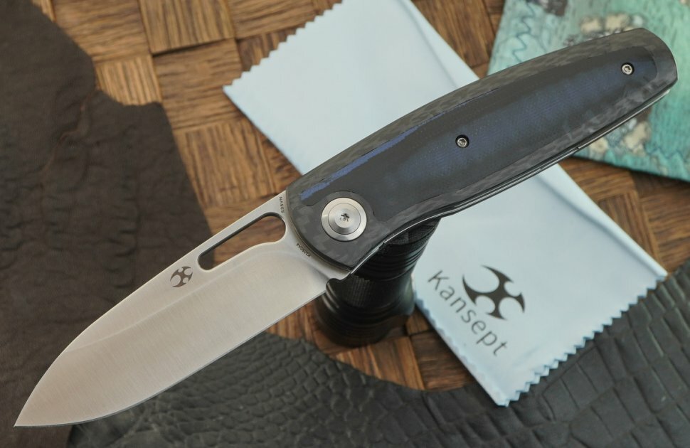 Складной нож Kansept Knives Mato, сталь CPM S35VN, сатин, рукоять G-10/карбон