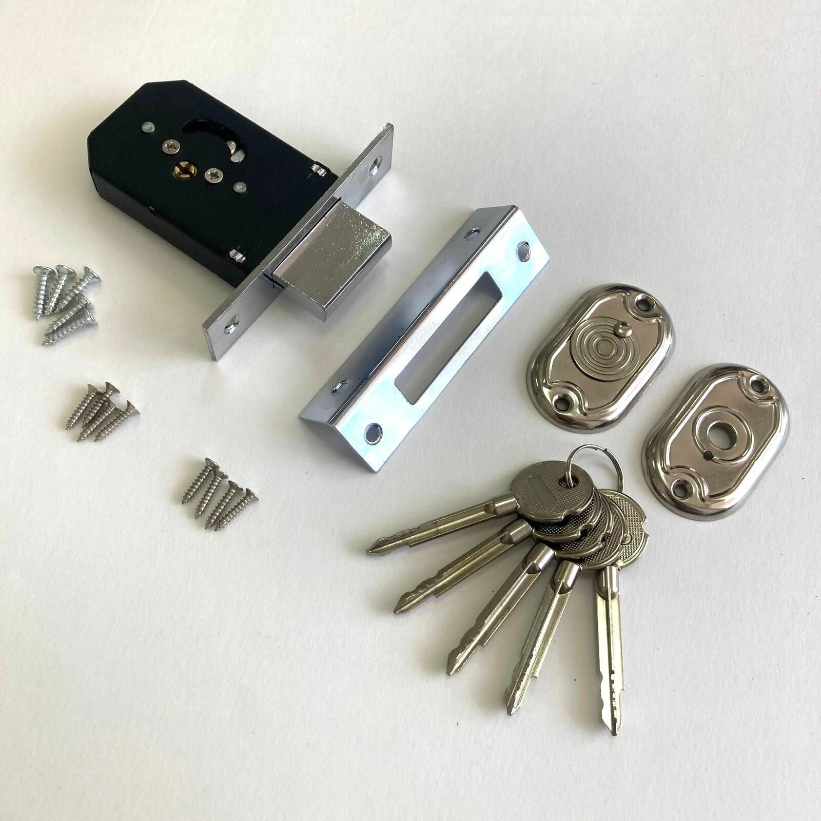 Замок врезной универсальный S-Locked 156F-CP 5 крестовых ключей