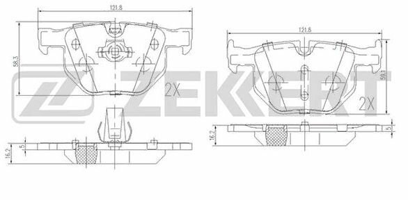 Колодки торм. диск. задн. BMW 5 (E60, E61) 03-, 6 (E63, E64) 04-