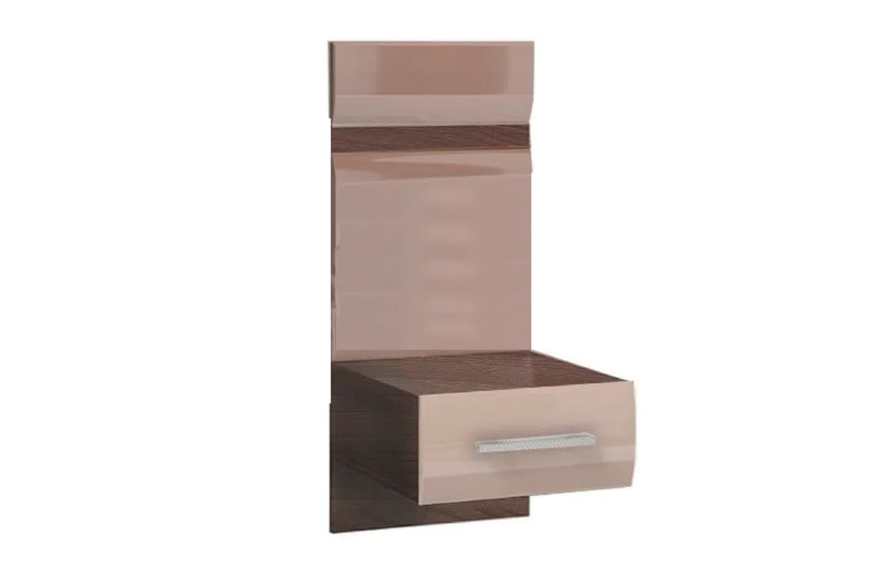 Тумба с надстройкой «Вегас», шимо тёмный/кофе с молоком глянец (400х460х900)