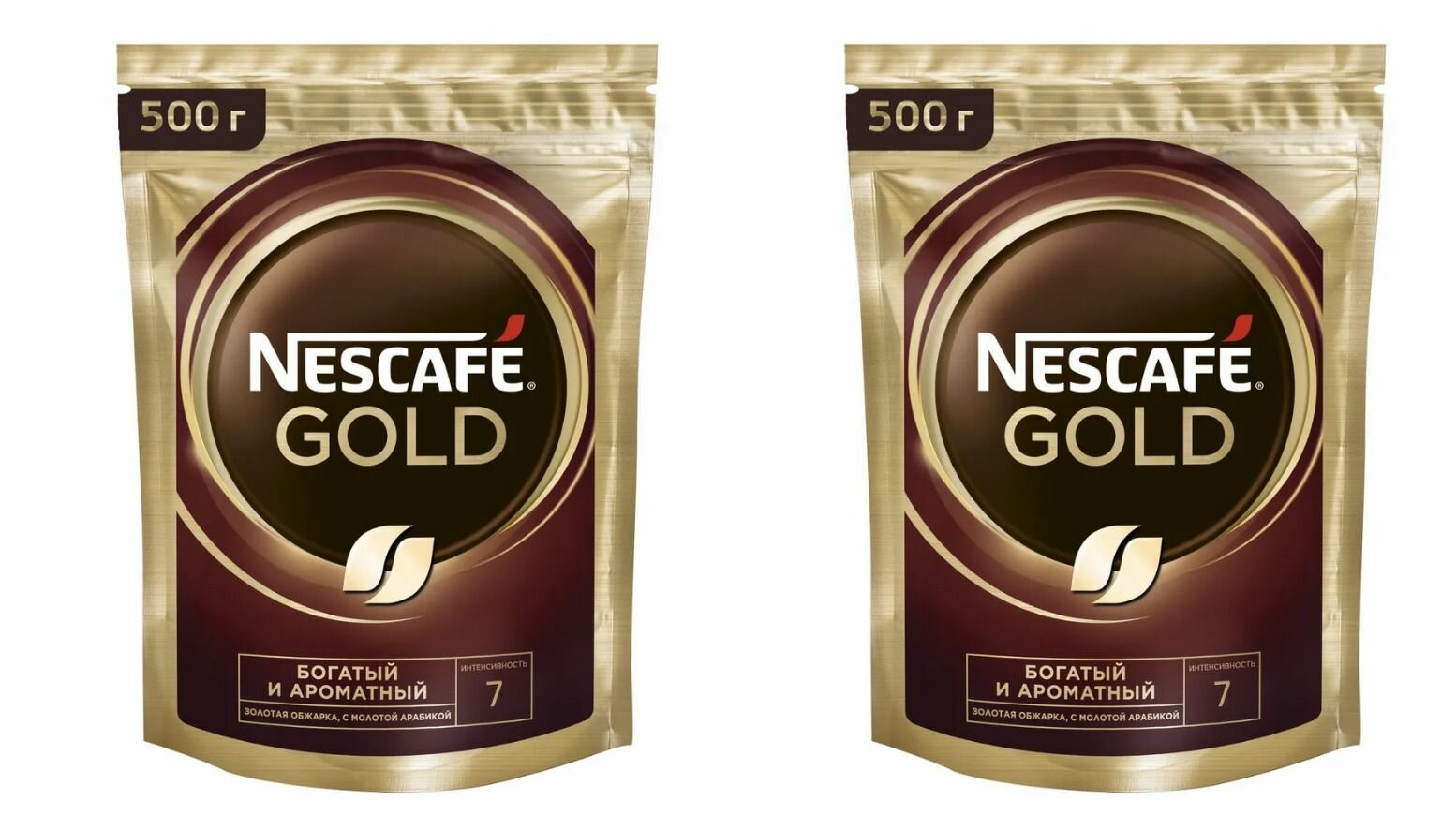 NESCAFE Кофе растворимый Gold, с добавлением молотого, 500 г, 2 уп