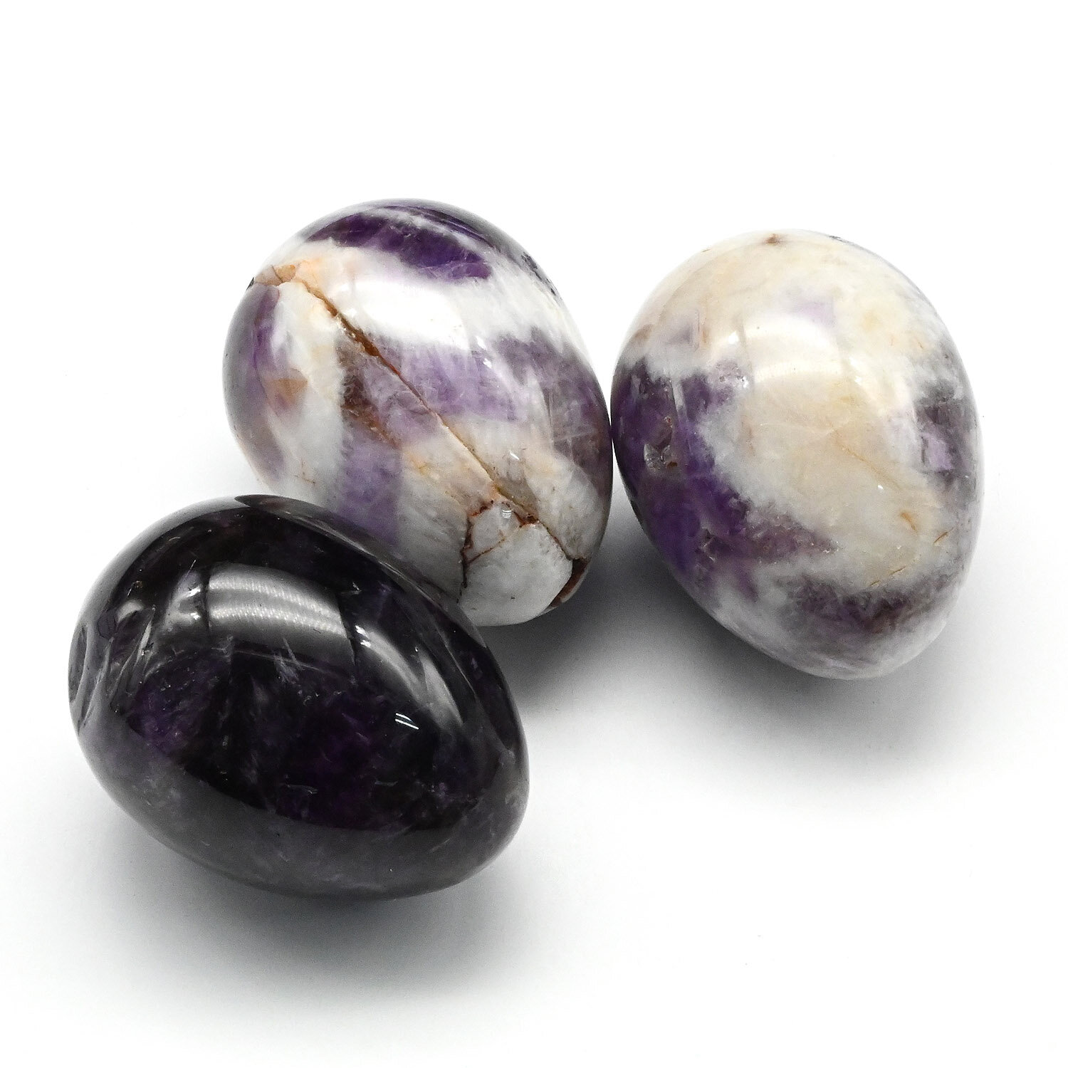 Яйцо из аметиста шевронного 2 сорт 37*37*50мм, 98г .