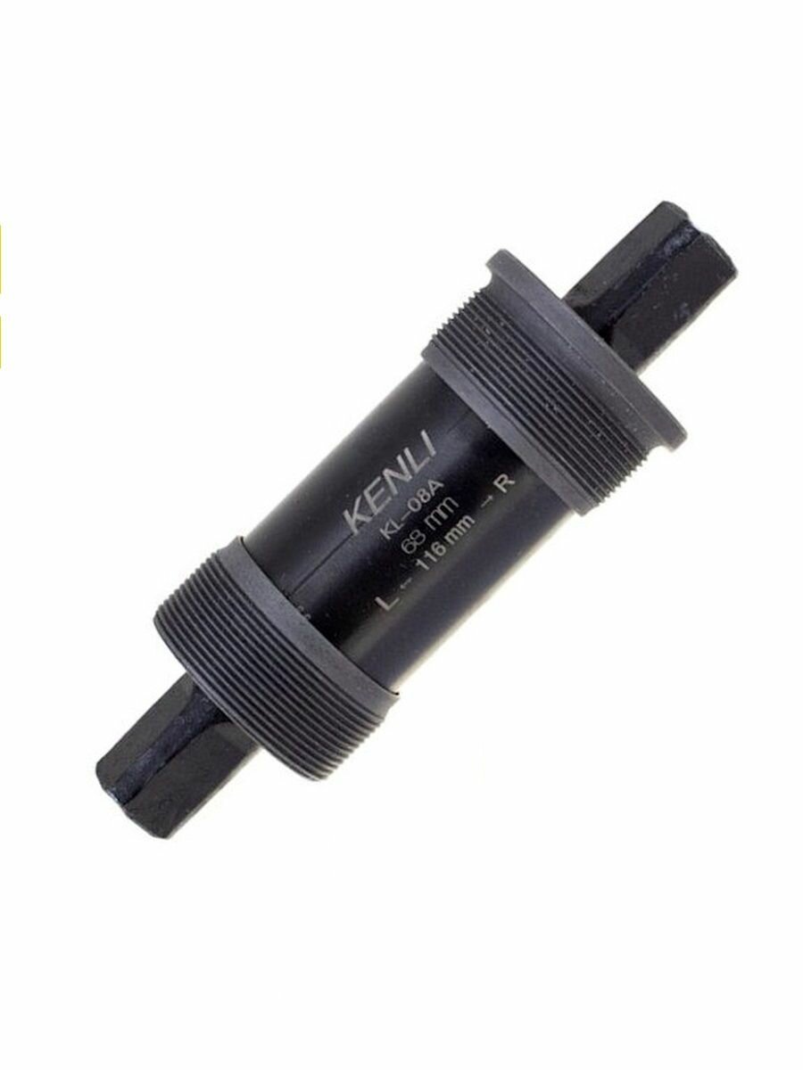 Каретка-картридж MTB BC 1.37"X24T L/R 68/116 мм, стальные чашки, стальной корпус, 2 промподшипника, в торг. уп.