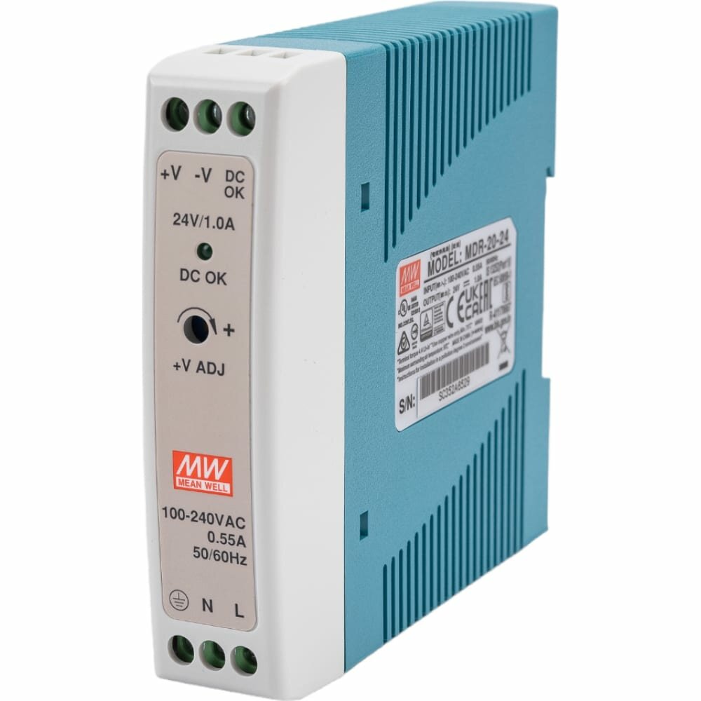 Источник питания Mean Well MDR-20-24