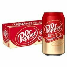 Газированный напиток Dr.Pepper Cream Soda Крем сода США, 355 мл 12шт