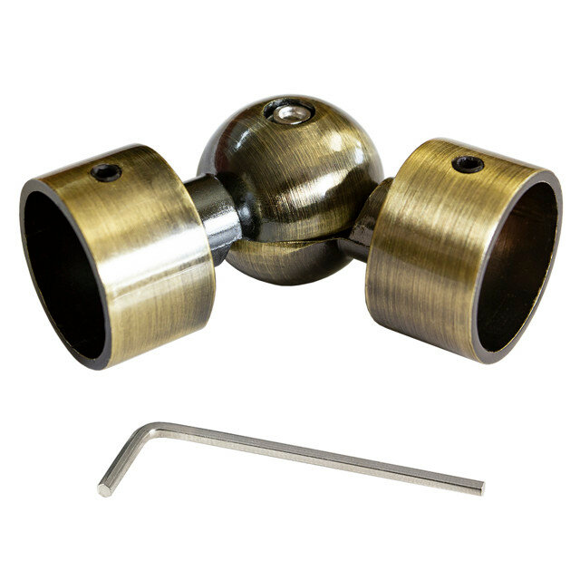 УЮТ эркерный декоративный соединитель 20 мм для штанги бронза арт. 22.08ТО.0470