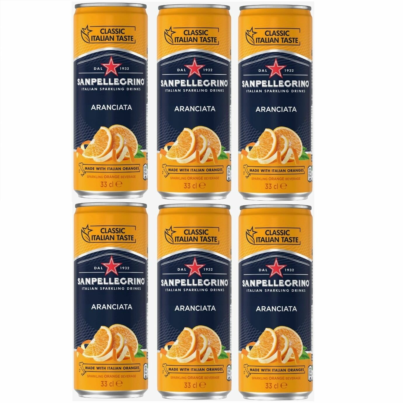 Sanpellegrino Naturali Aranciata (Апельсин) 0.33 л*6 шт.