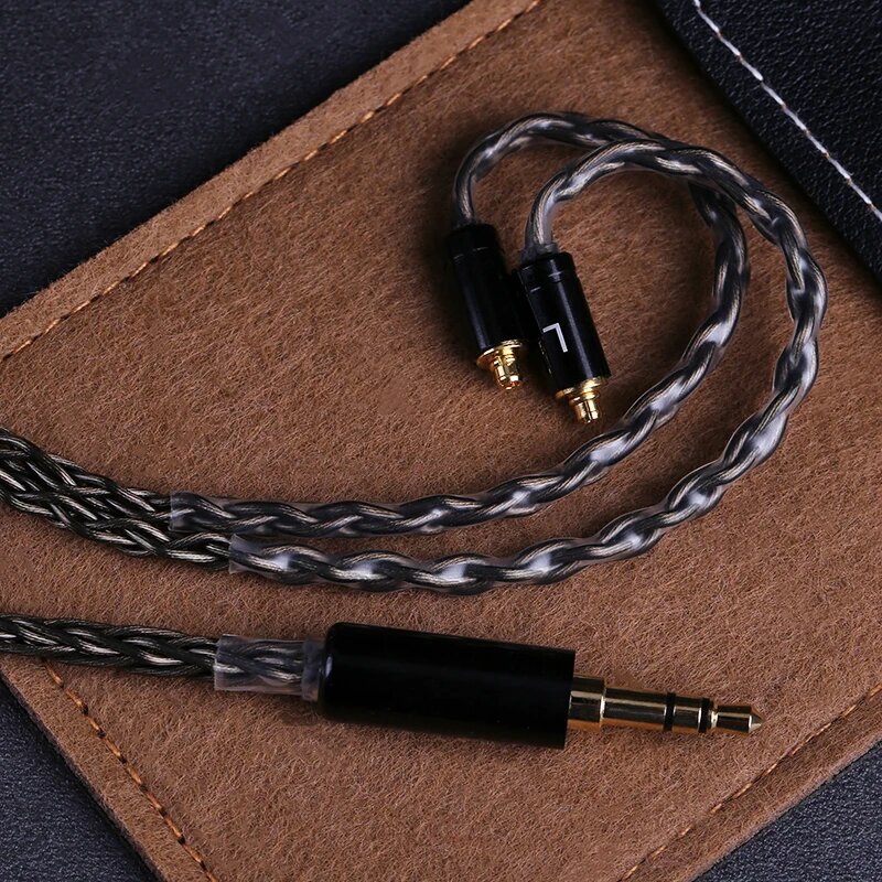 OPENHEART 8-жильный посеребренный медный кабель для наушников Grey 3.5 MMCX