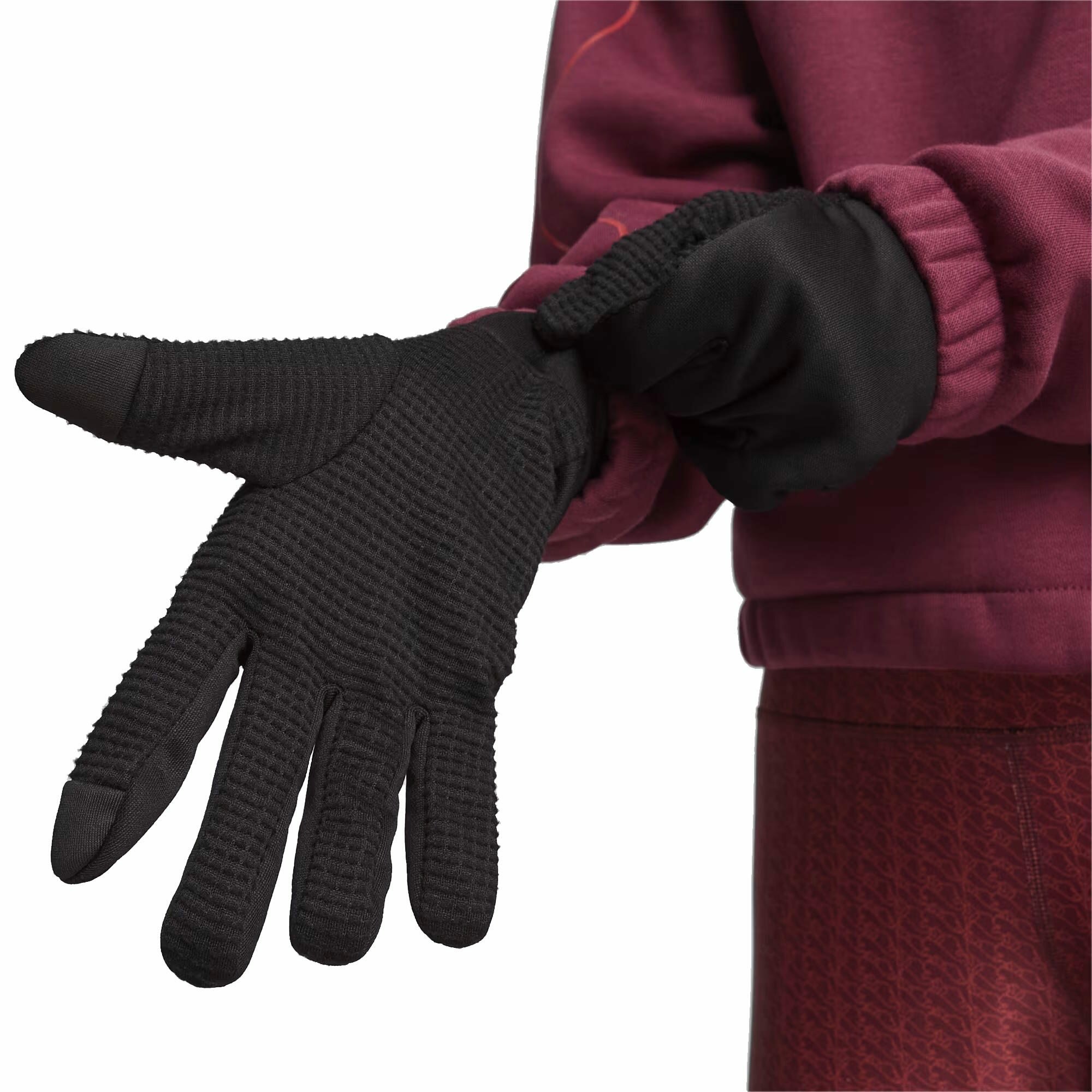 Перчатки PUMA Knit Gloves для мужчин и женщин, размер M, черный/белый — фото 1