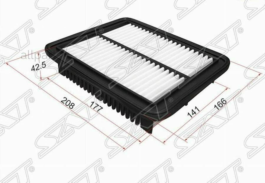 SAT ST-16546-6A0A0 Фильтр воздушный Mitsubishi Minica 98-11 / Minicab 00-14