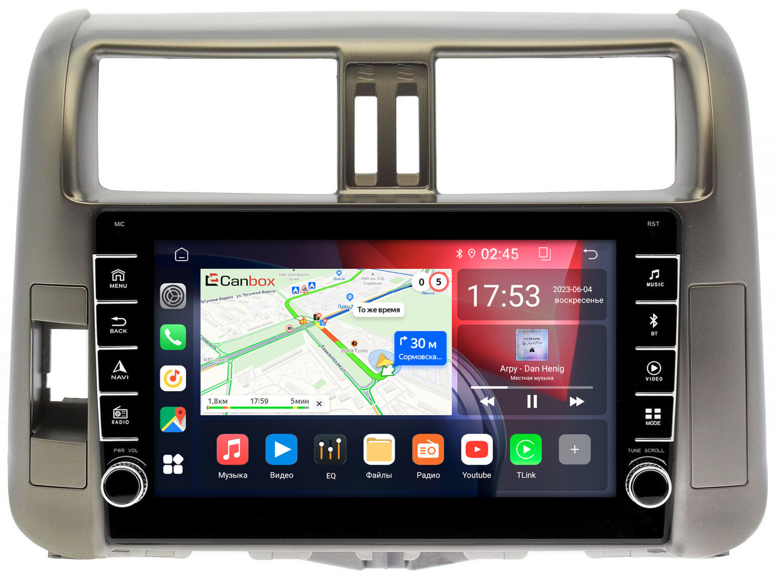 Штатная магнитола Canbox BGT9-9006 Toyota Land Cruiser Prado 150 2009-2013 (авто без усилителя) 2/32 Android 10 (IPS, DSP, CarPlay)