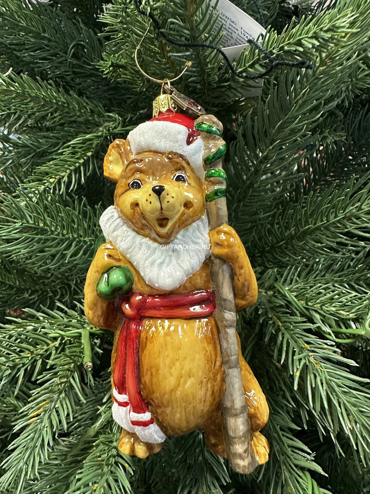 Игрушка на елку Медведь с посохом Komozja Family