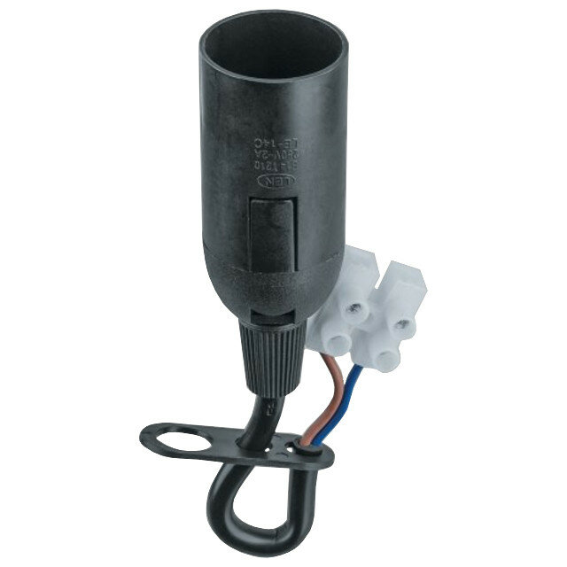 NAVIGATOR E14 пластиковый патрон с КЗВ черный, электротехнический элемент для светильников