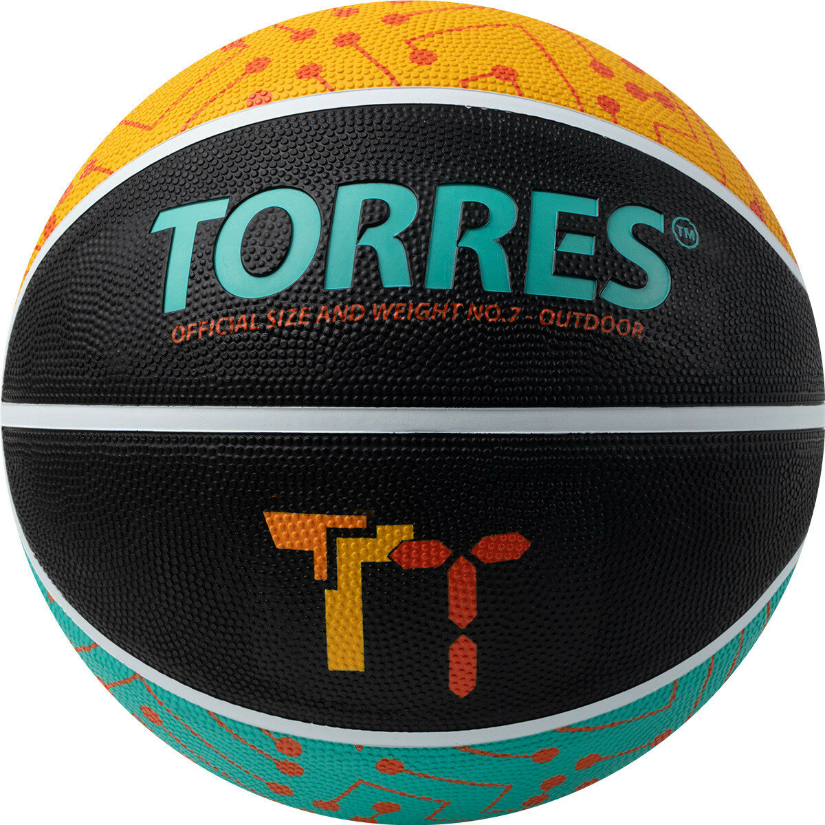 Баскетбольный мяч Torres Street Line Tt B023157, 7 размер, для любительских игр
