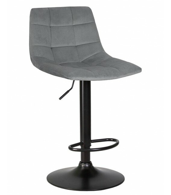 Стул барный DOBRIN TAILOR BLACK LM-5017-BlackBase, серый велюр