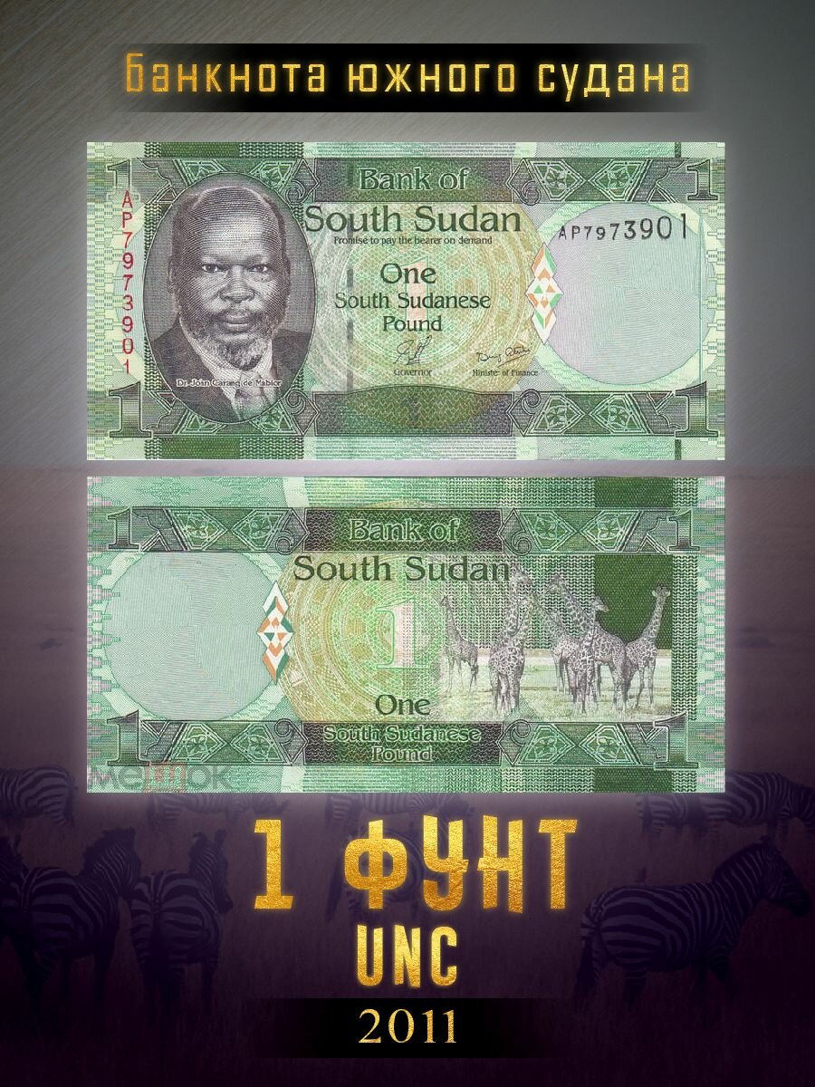 Южный Судан 1 фунт 2011 UNC