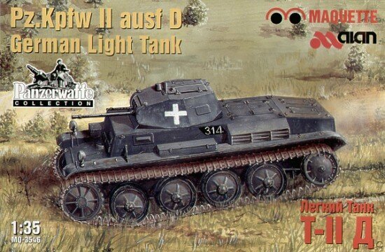 3546 MSD-Maquette Немецкий танк PzKpfw IID с фигурой Масштаб 1/35
