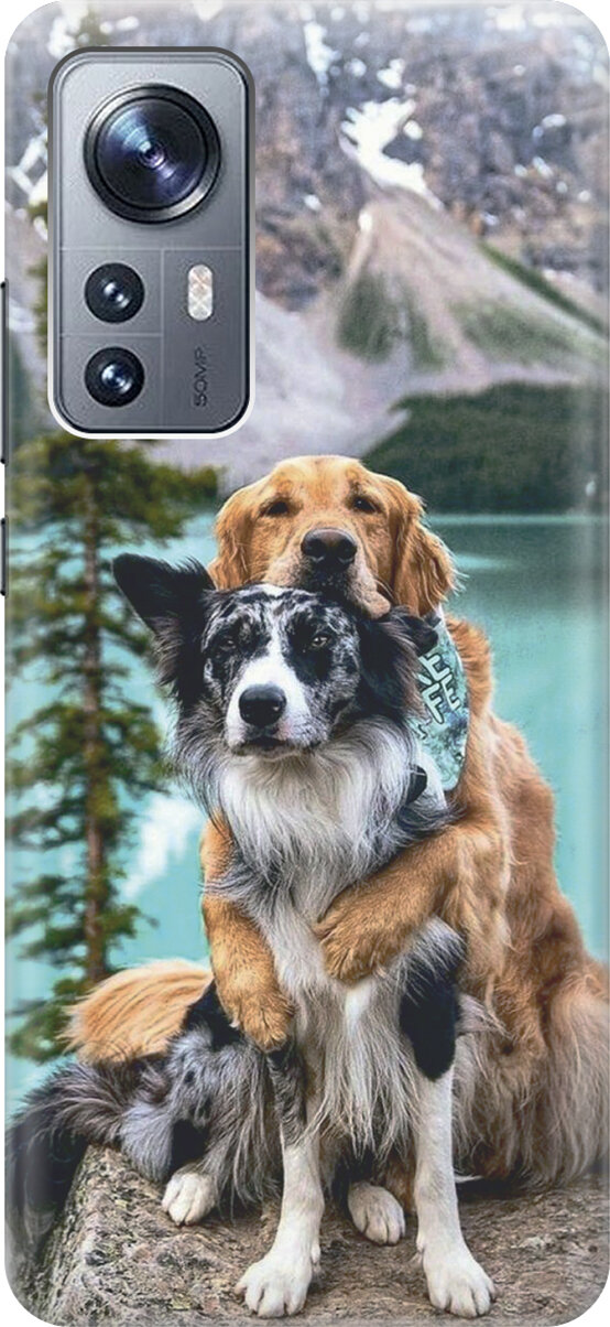 Силиконовый чехол Собачья дружба на Xiaomi 12 / 12X / Сяоми 12 / 12Х
