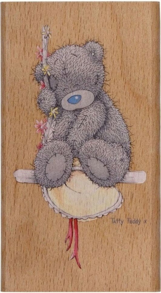 Docrafts MTY906113 Штамп деревянный "Счастлив", Дерево, резина