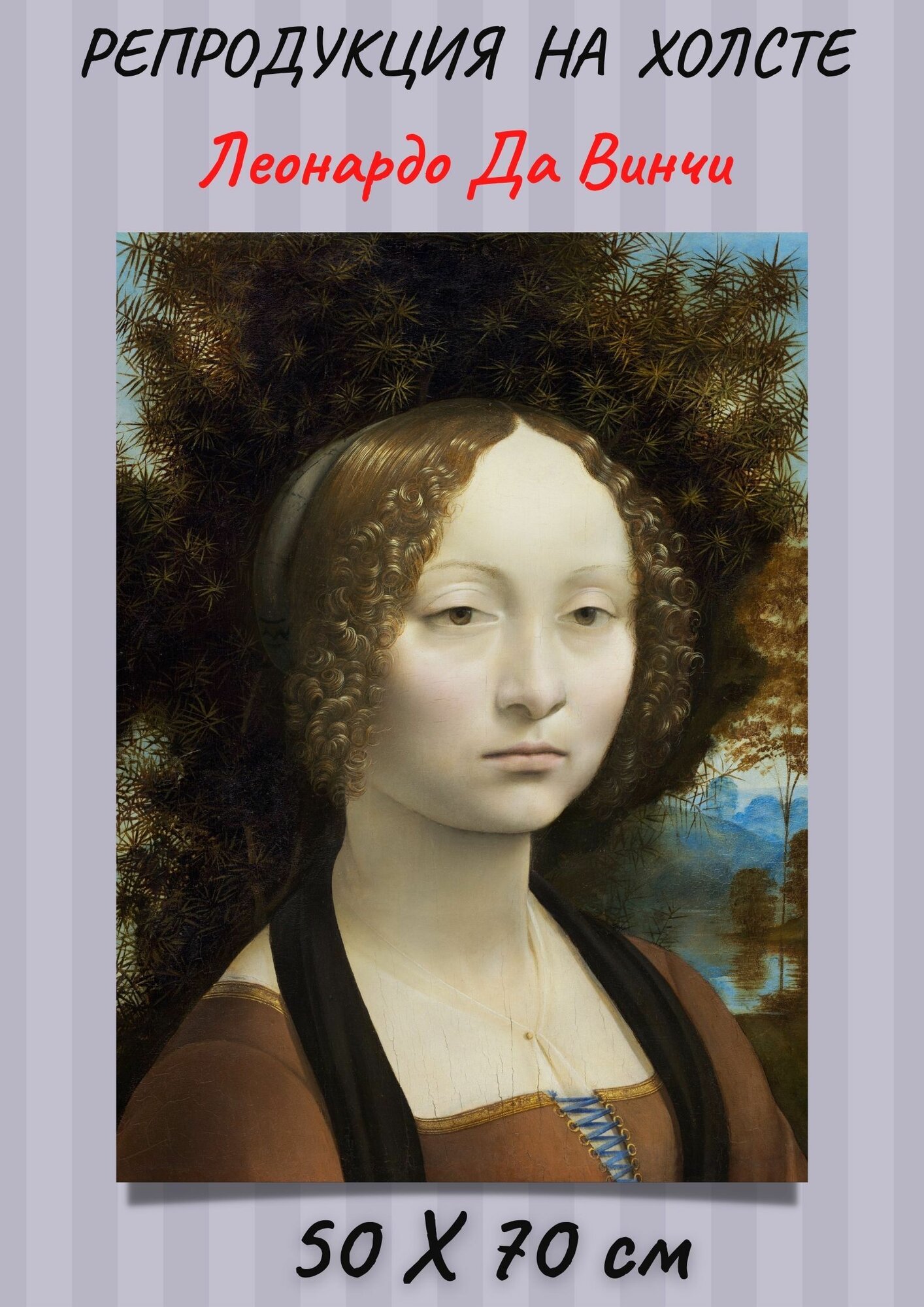 Картина Леонардо да Винчи - Портрет Джиневры де Бенчи