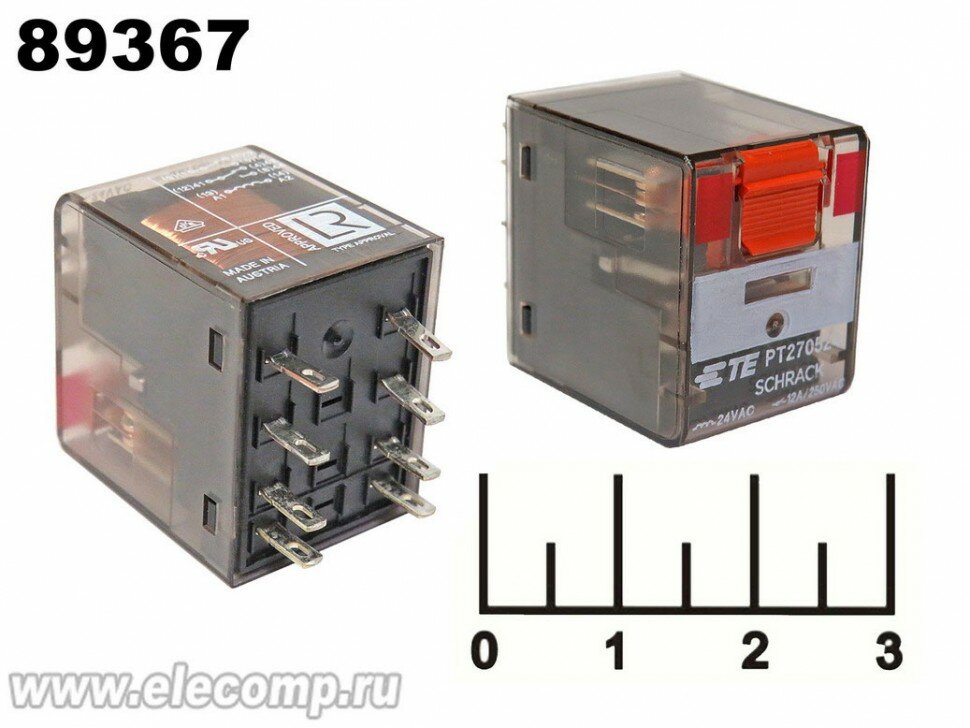 Реле ~24V 12A/250V 4-1419111-8 (PT270524)